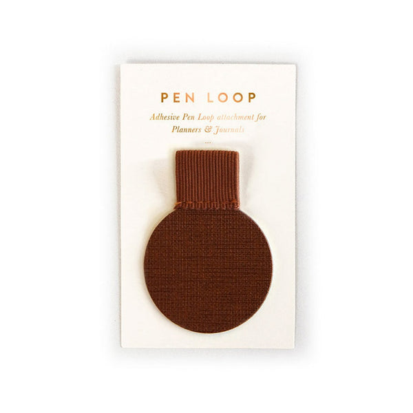 Bespoke Letterpress Adhesive Pen Loop in Rust - Lineae