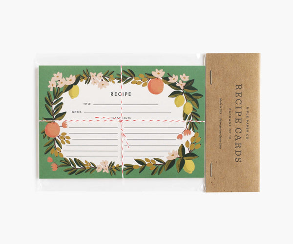 Rifle Paper Co.Citrus Floral Recipe Cards – Lineae